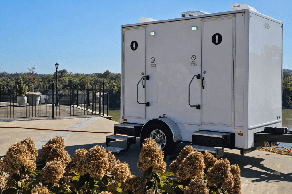 Luxury Portable Bathroom Chattanooga | Two Stall | Keep it Flush
